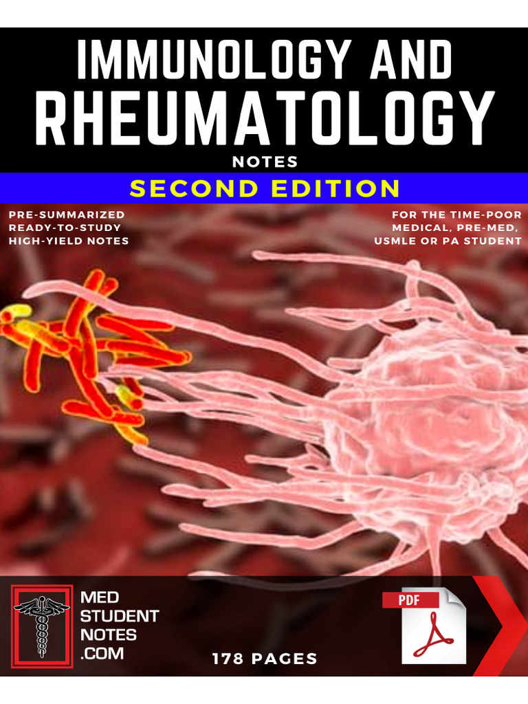 Immunology Rheumatology Notes Pdf Chemokine Antibody