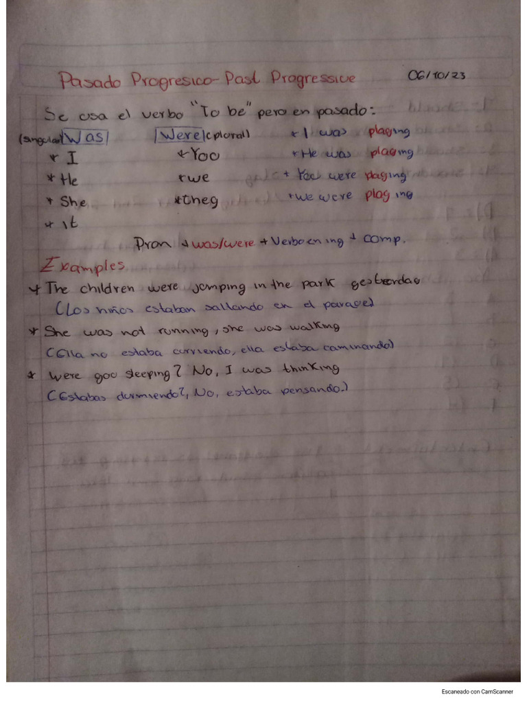 Past Progressive | PDF