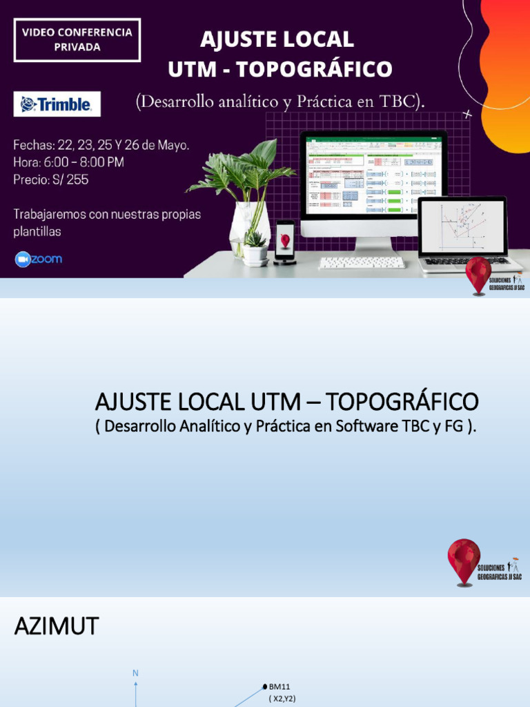 Cálculo del Azimut en Topografía | PDF | Azimut | Geometría analítica