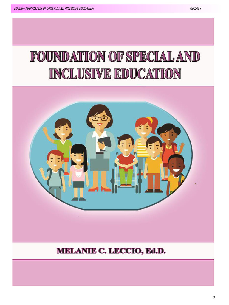 Foundations of Inclusive Education Module | PDF | Inclusion (Education ...
