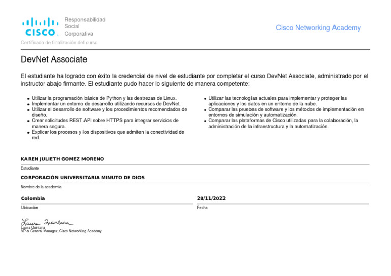 Certificado DevNet Associate de Cisco | PDF