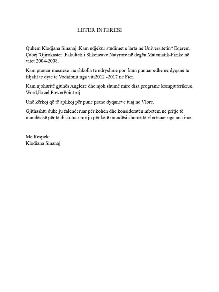 Leter Interesi | PDF