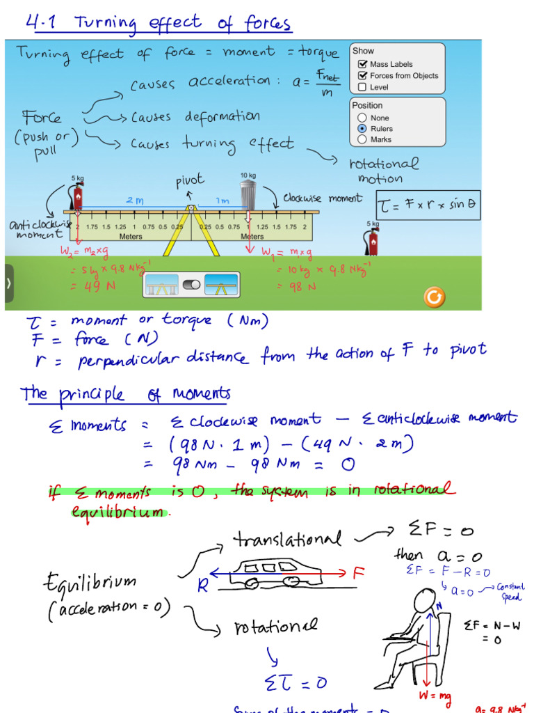 Physics Notes Unit4 Forces | PDF | Motion (Physics) | Geometry