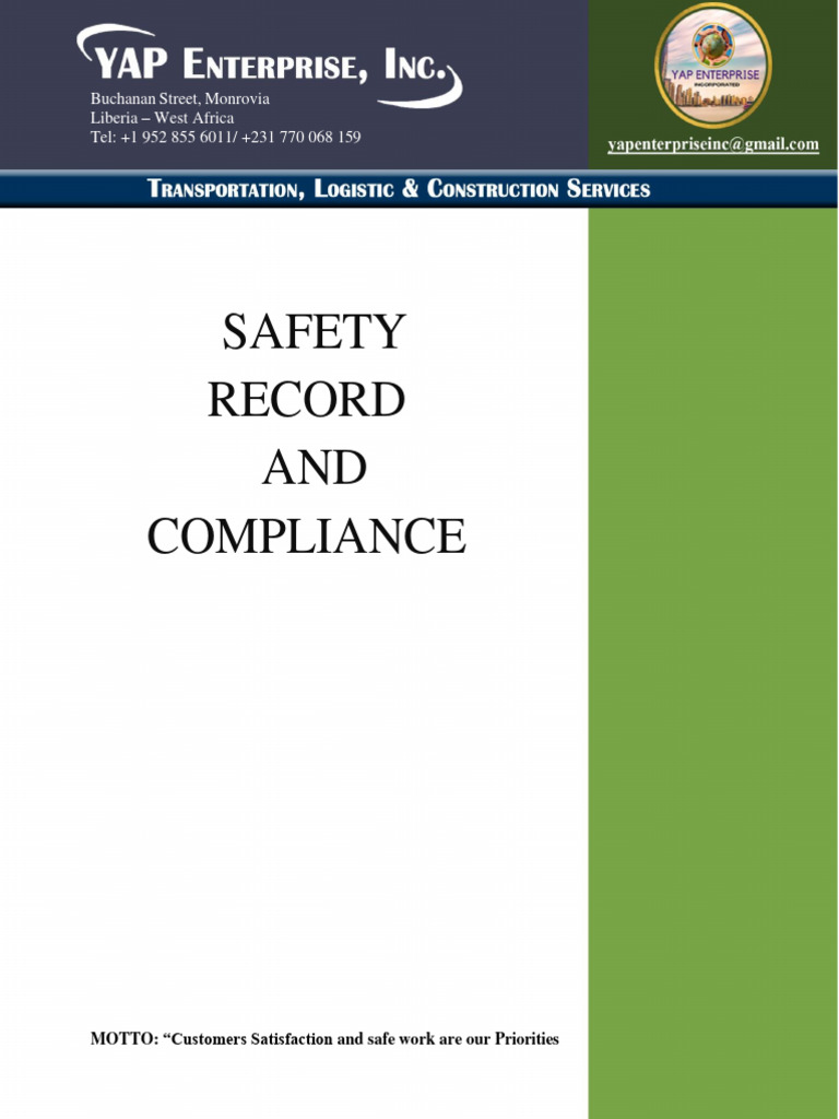 Safety Record and Compliance | Download Free PDF | Occupational Safety ...