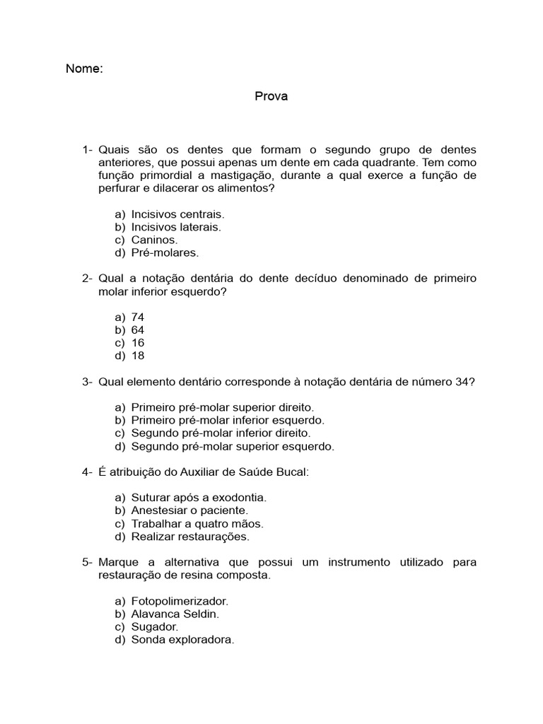 Prova | PDF