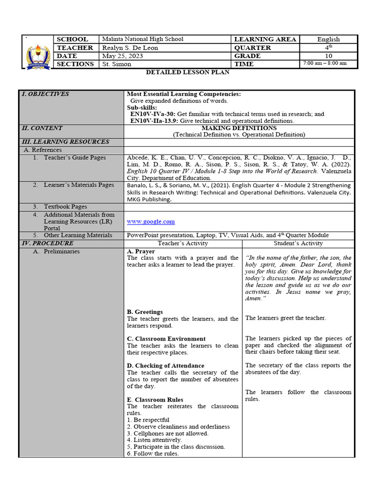 Final Demo Dlp Edited Pdf Learning Methodology