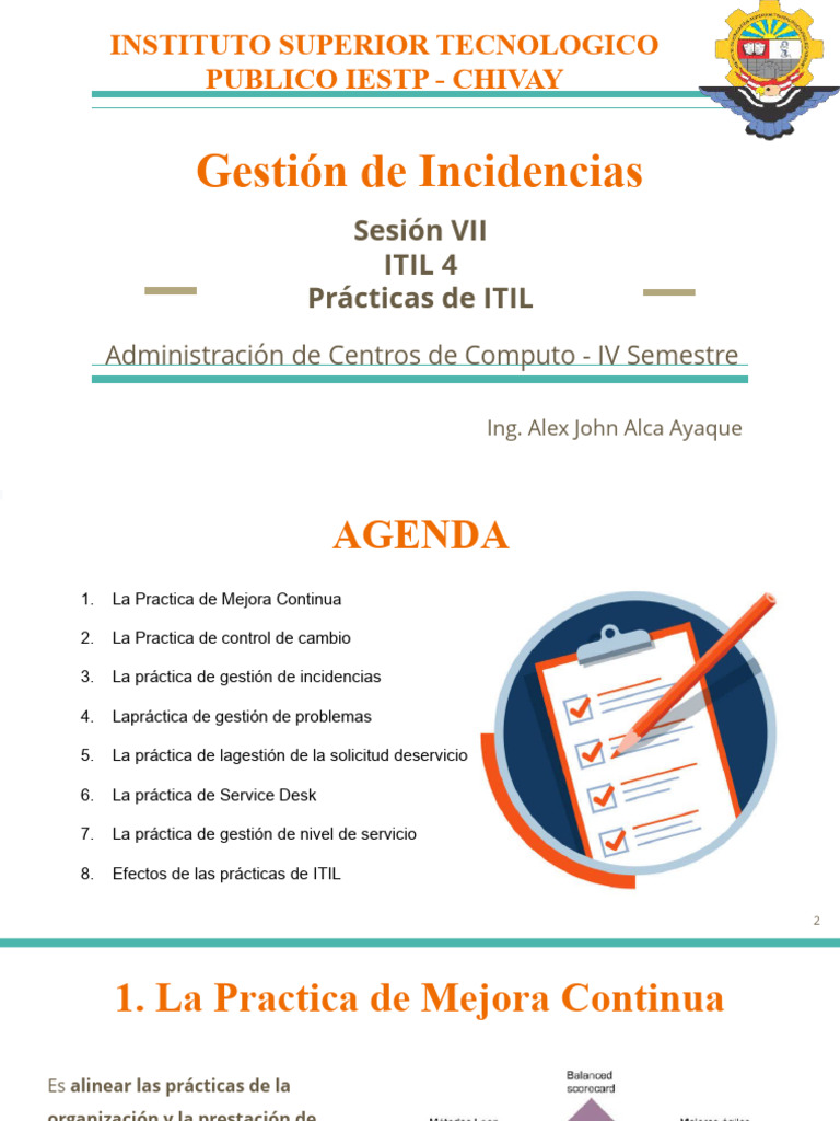 Presentación 10 - Gestion de Incidencias | PDF | Acuerdo de nivel de servicio | Itil