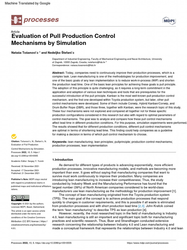 Kanban Toyota | PDF | Lean Manufacturing | Simulation