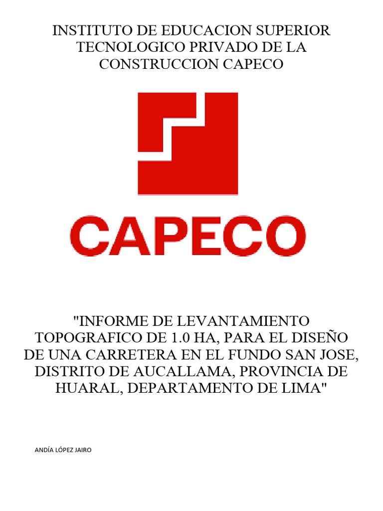 Informe Fundo San José Andia | PDF | Lima | Topografía