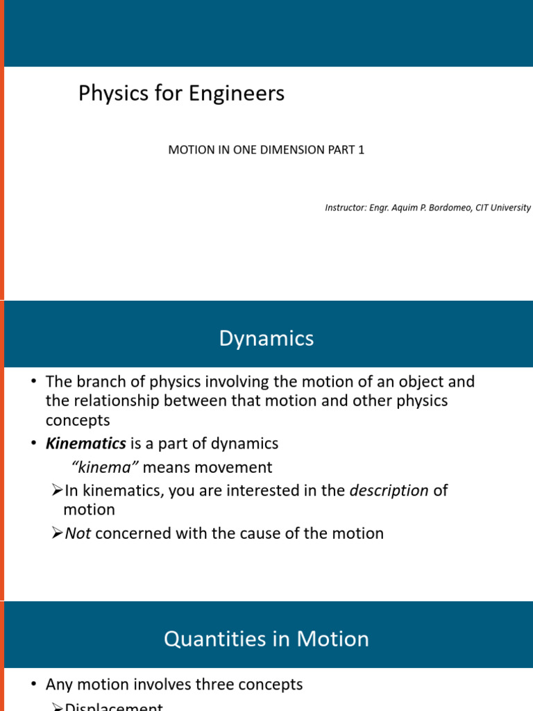 Part 1 | PDF | Velocity | Acceleration