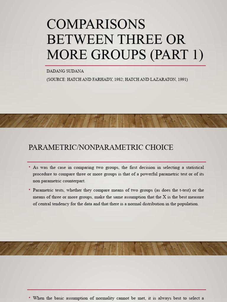 Comparisons Between Three or More Groups (Part 1) | PDF | Variance ...