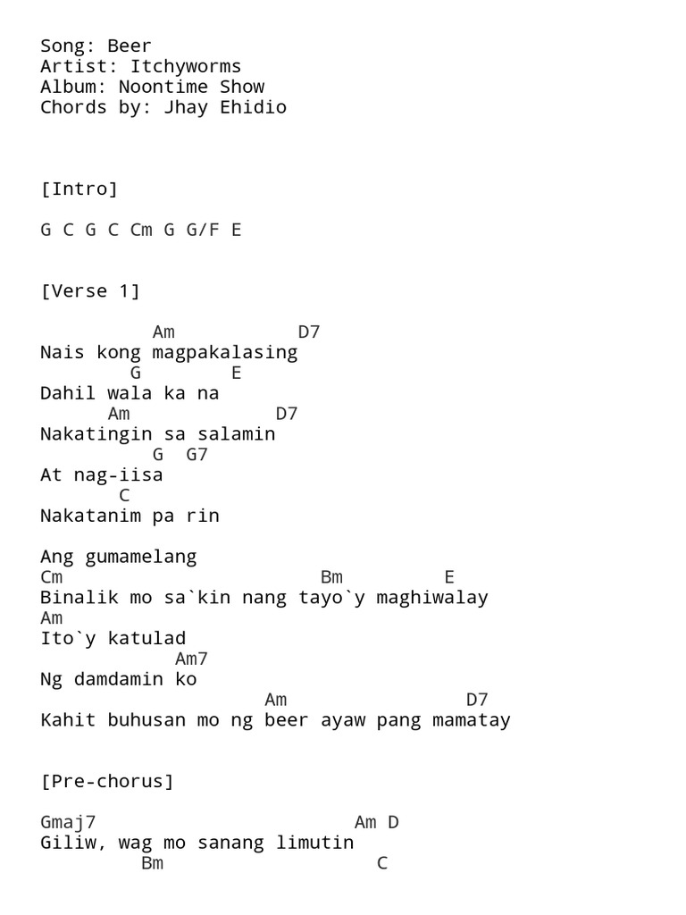 Beer - Chords | PDF