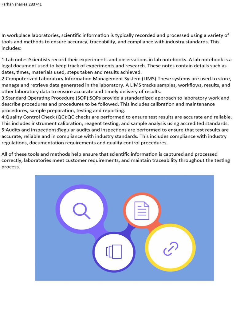 Storing and Communicating Information in A Lab | PDF | Data | Laboratories Storing and Communicating Information in A Lab | PDF | Data | Laboratories