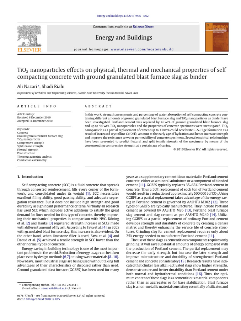 2.3. - TiO2 Nanoparticles Effects On Physical, Thermal and Mechanical ...