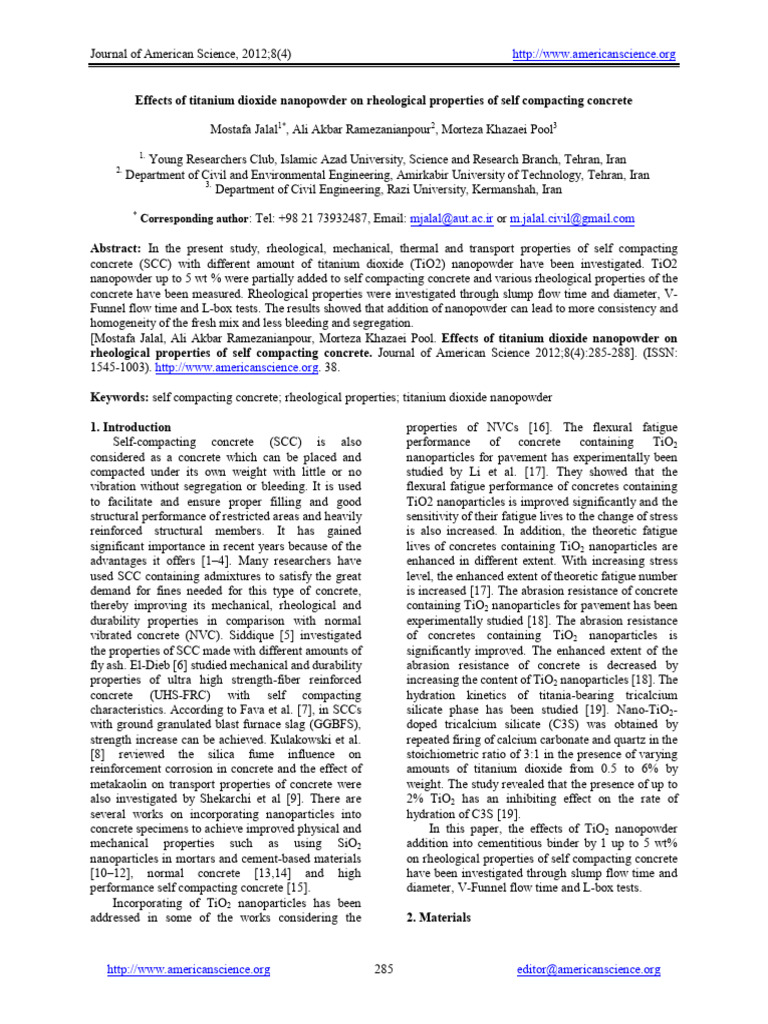 2.6. - Effects of Titanium Dioxide Nanopowder On Rheological Properties ...