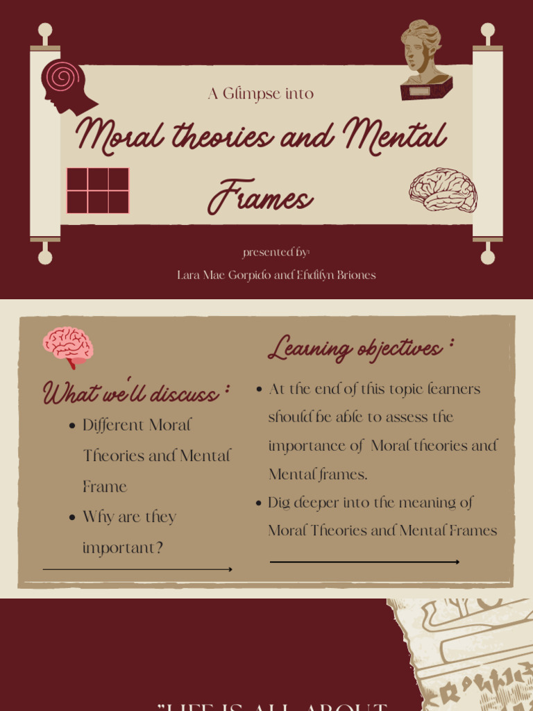 Moral Theories and Mental Frames | Download Free PDF | Utilitarianism | Justice
