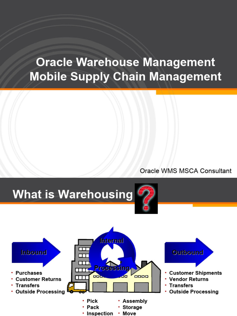 Oracle Wms 02 Pdf Warehouse Inventory
