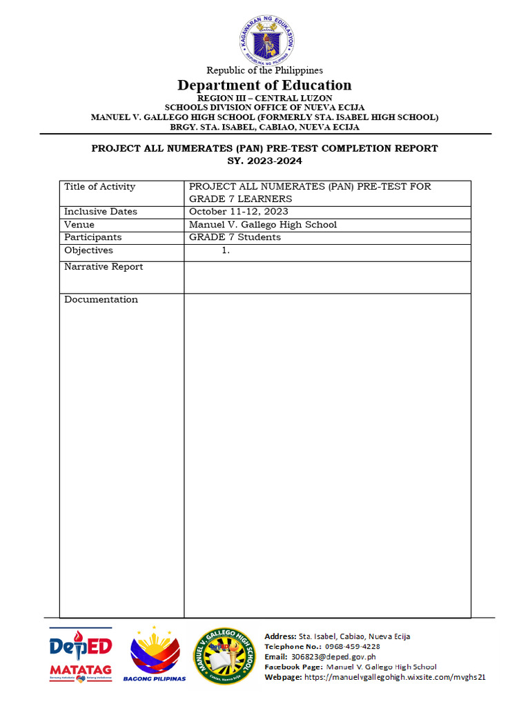 Updated ACR With Deped Matatag Logo | PDF