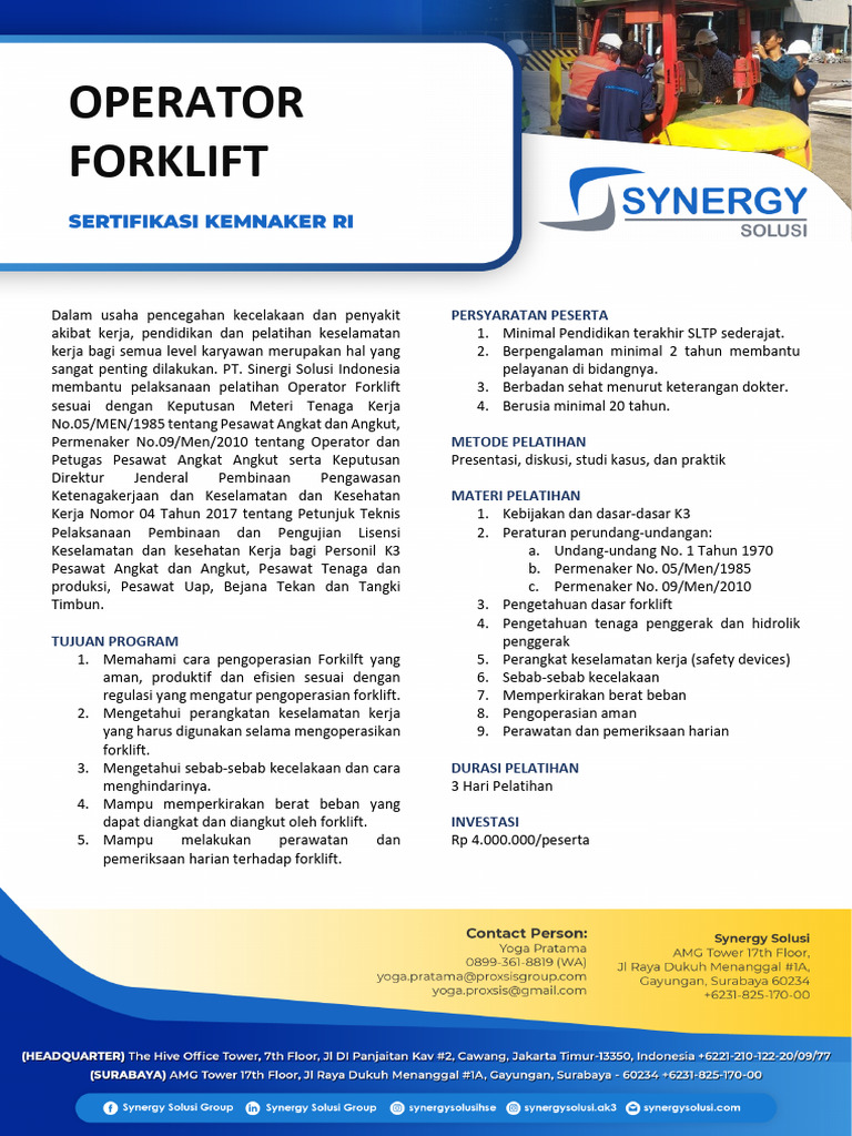 (SILABUS) Operator Forklift | PDF