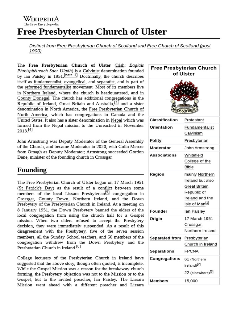 Free Presbyterian Church of Ulster | PDF | Abrahamic Religions ...