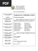 List of Barangay Officials 2021 | PDF