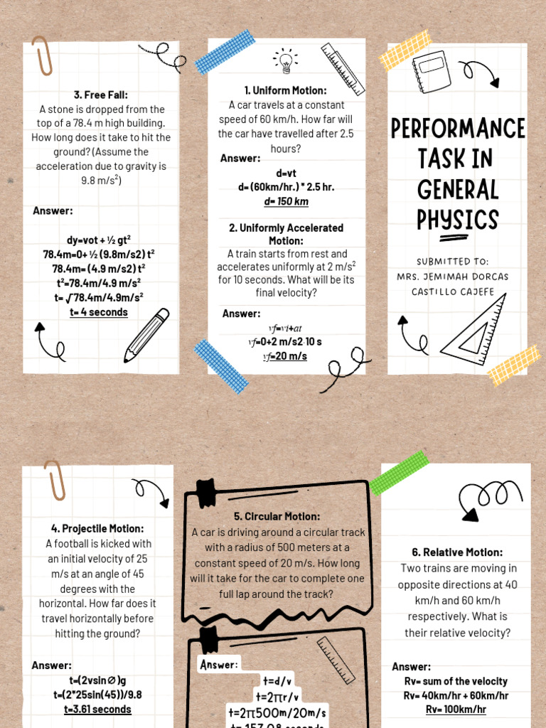 Gen Physics Brochure | PDF | Acceleration | Temporal Rates