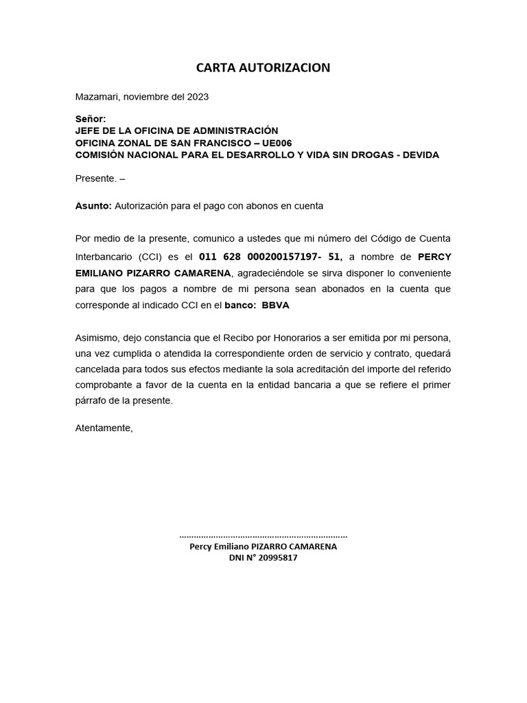 Carta CC I - Percy | PDF