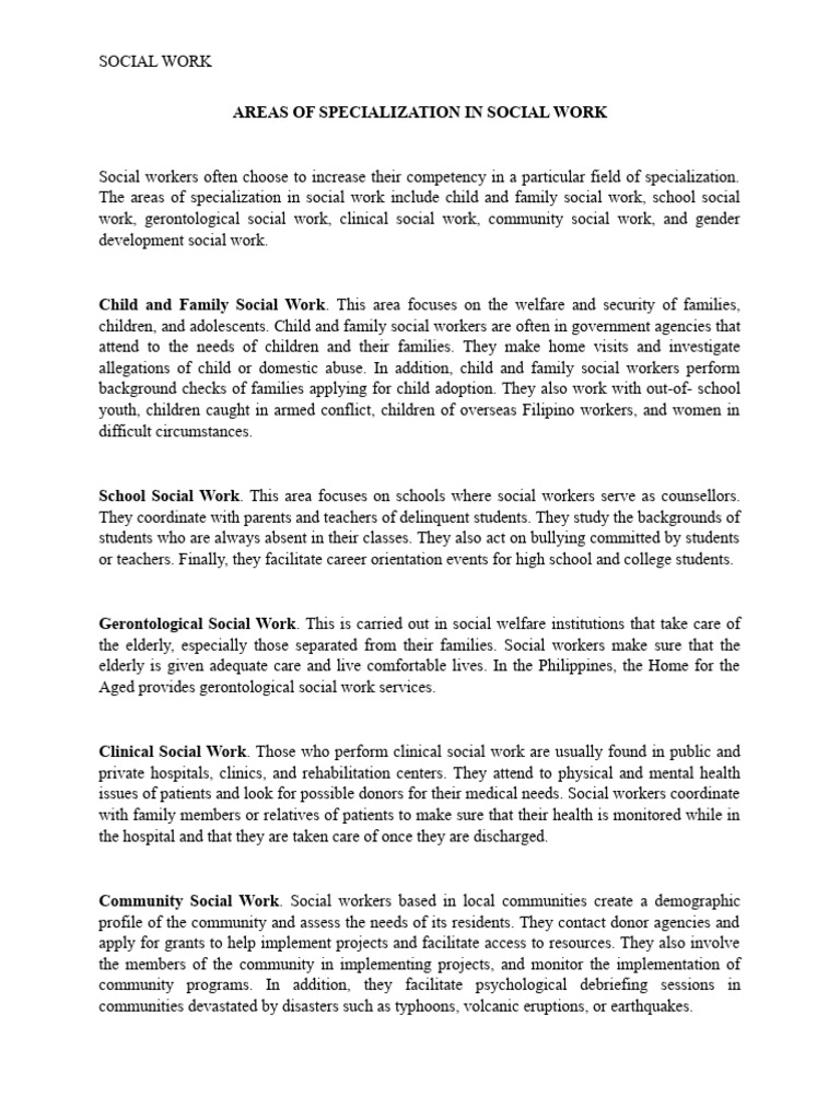 Social Work | PDF | Social Work | Family