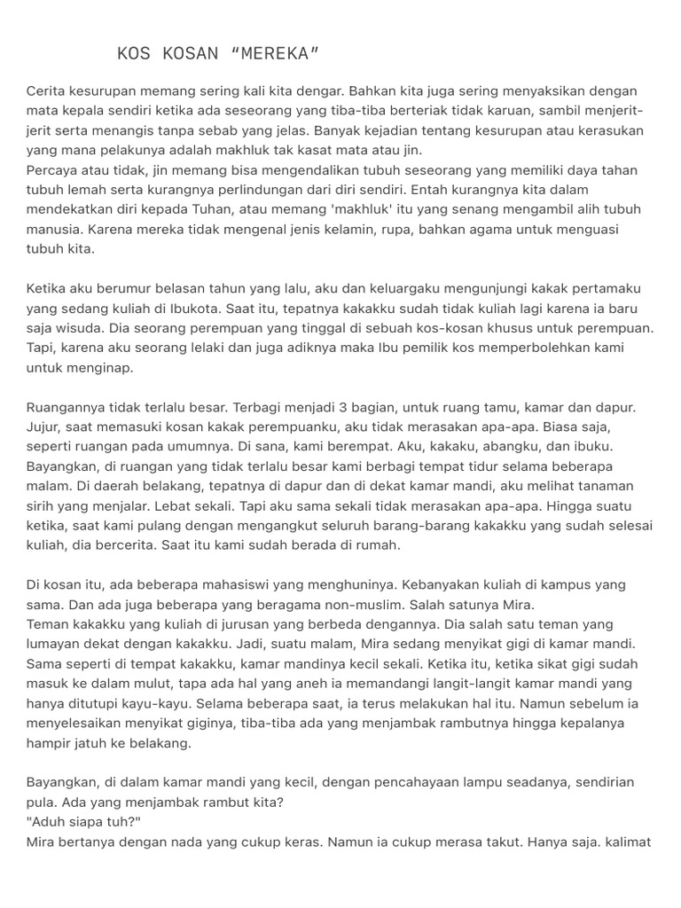 Kos Kosan "Mereka" | PDF