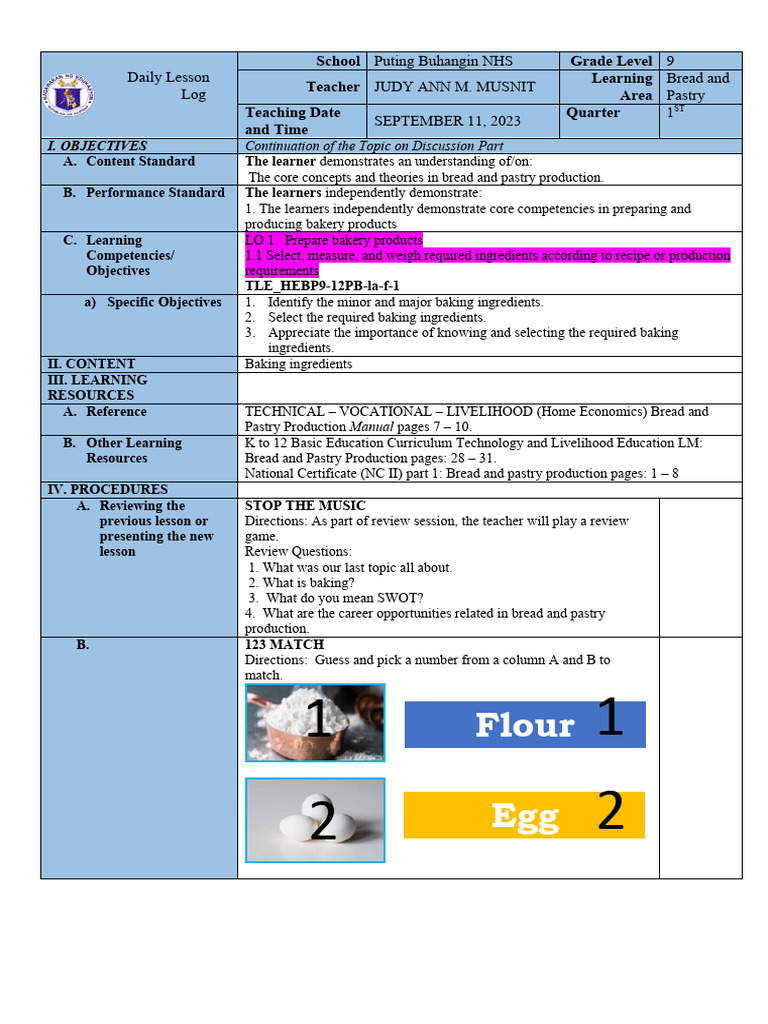 Key and Minor Baking Ingredients | PDF | Baking | Breads