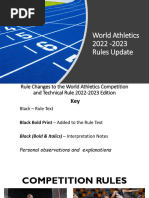 2024 World Athletics Rule Amendments | PDF | Track And Field | Safety
