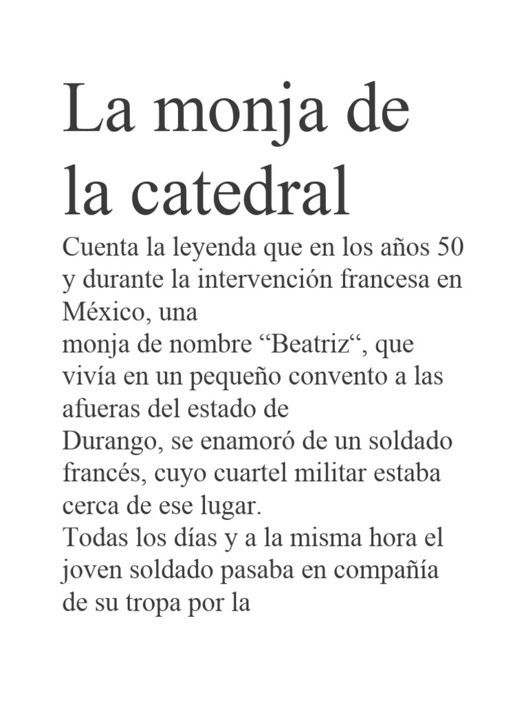 La Monja de La Catedral | PDF | México | Operaciones militares