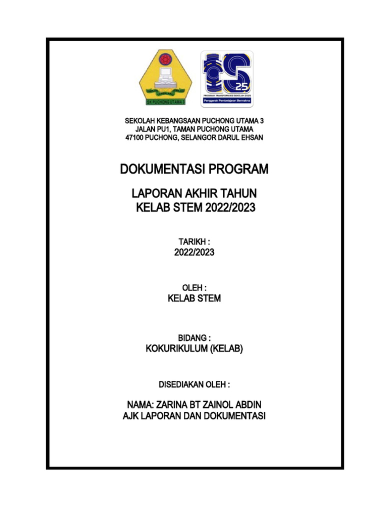 Laporan Akhir Tahun Kelab Stem 2022 - 2023 | PDF