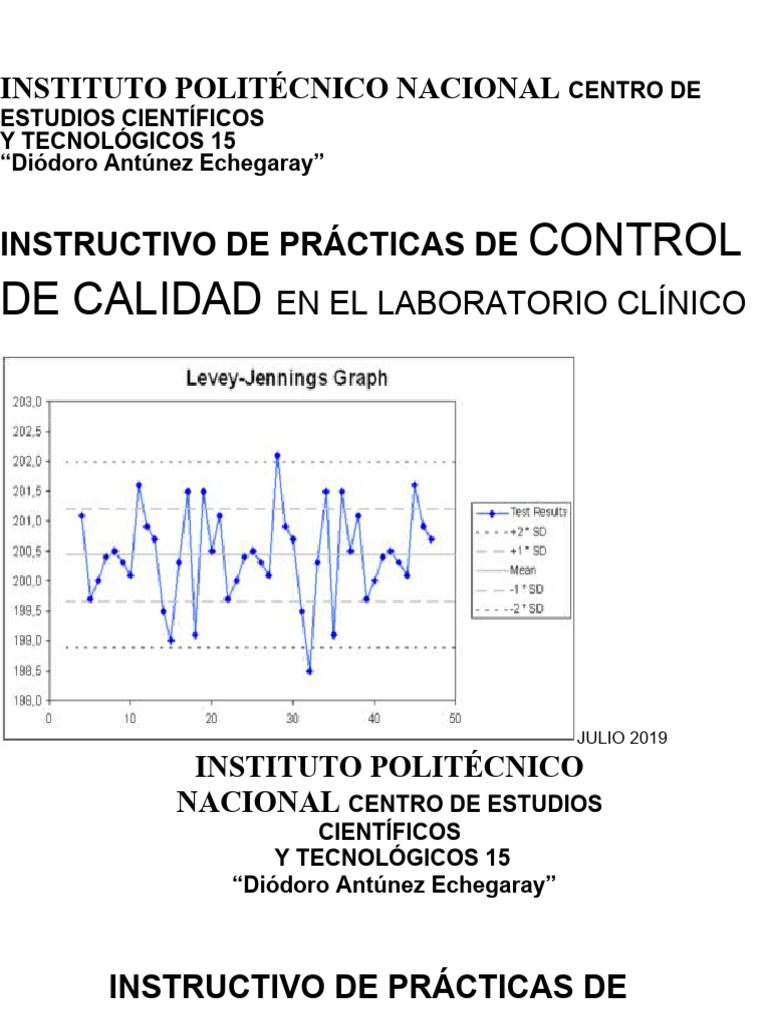 Instructivo de Prácticas de Control de Calidad 2023 | PDF | Media | Desviación Estándar