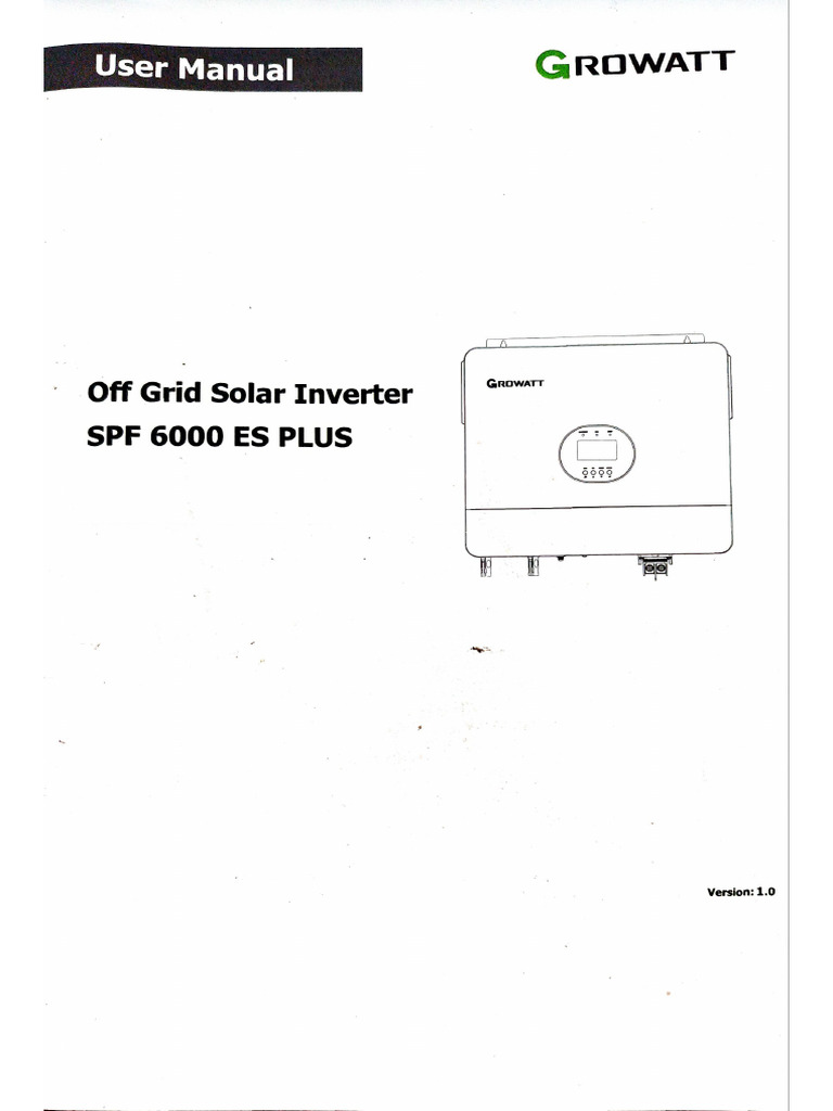 Growatt 6W User Manual | PDF