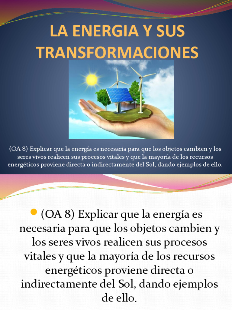 La Energia y Sus Transformaciones | PDF | Energía renovable ...