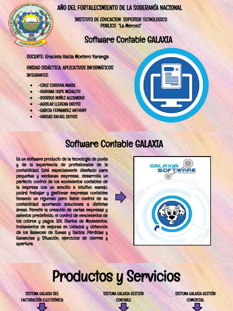 Software Contable GALAXIA (APLICATIVOS) | PDF | Contabilidad | Software