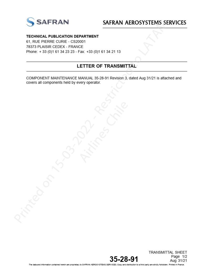 CMM 35-28-91 Rev3 53655 | PDF | Mechanical Engineering | Manufactured Goods