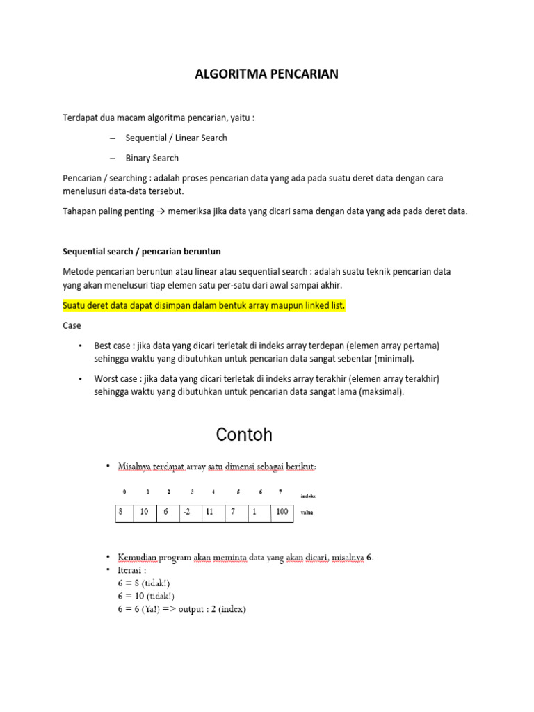 Algoritma Pencarian | PDF