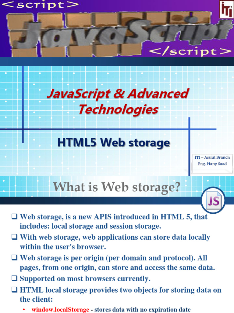 HTML5 Web Storage | PDF | World Wide Web | Internet & Web