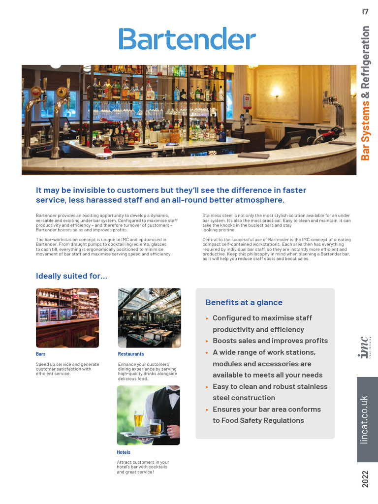 Bartender Brochure | PDF | Sink | Countertop