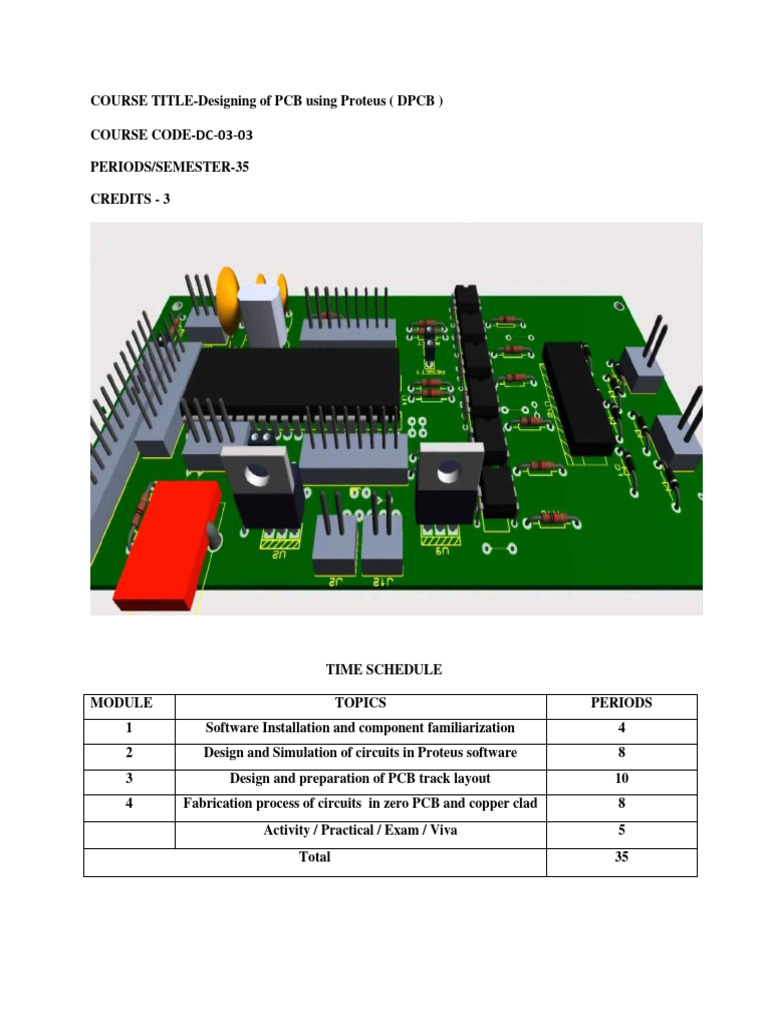 S4 & S5-EEE-Designing of PCB Using Proteus - Final | PDF | Printed Circuit Board | Engineering