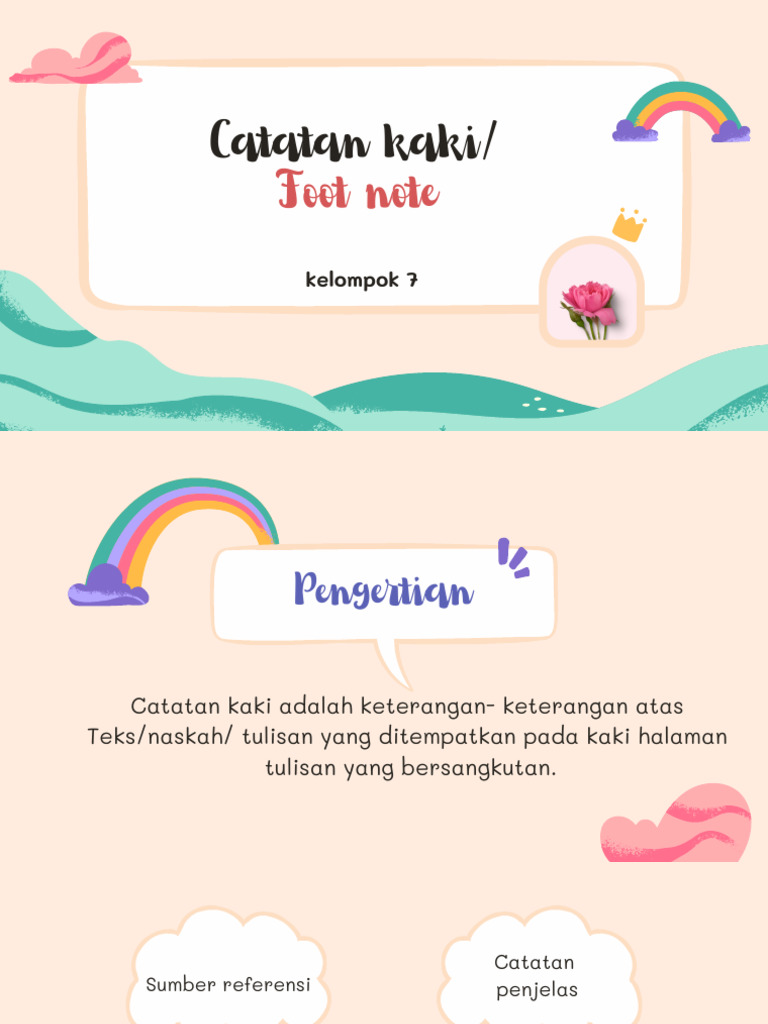 Catatan Kaki Atau Foot Note Kelompok 7 | PDF