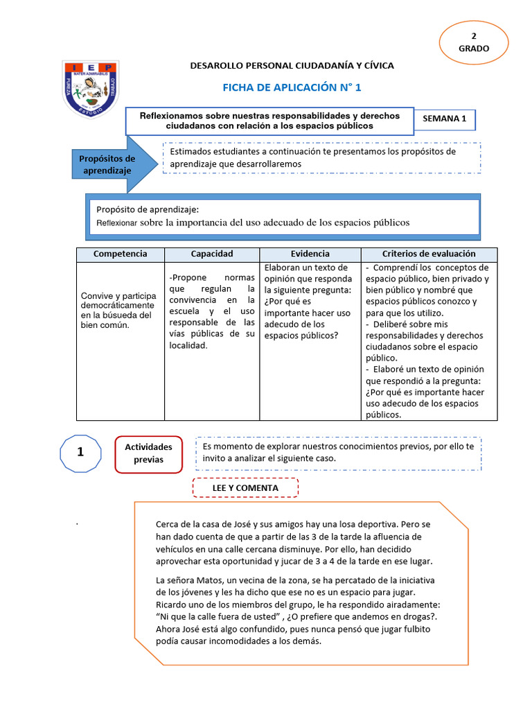Ficha de Aplicación #1-U8-Dpcc | PDF | Aprendizaje | Cognición