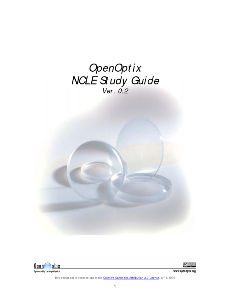 OpenOptix NCLE Study Guide v0.2 | PDF | Retina | Cornea
