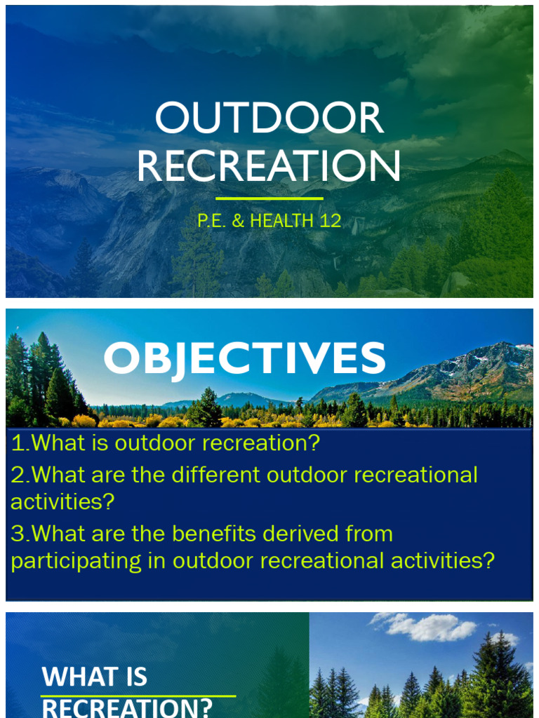 g12 Outdoor Recreation | PDF | Recreation | Outdoor Recreation
