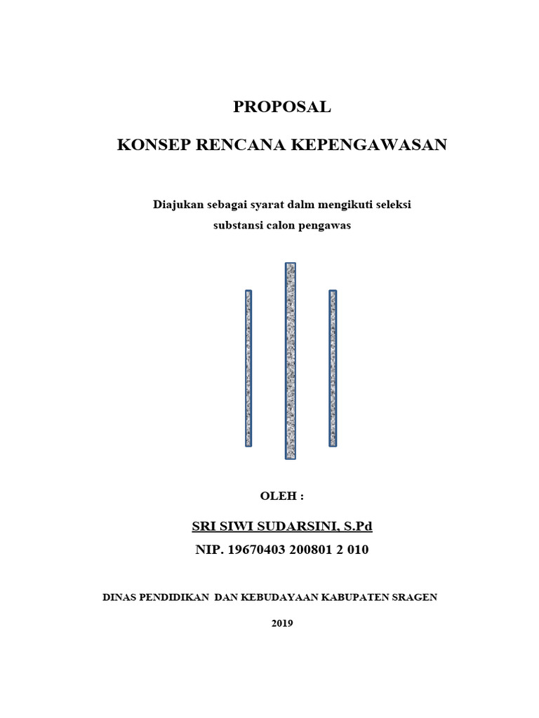Proposal Konsep Rencana Kepengawasan | PDF | Karier & Perkembangan | Bisnis