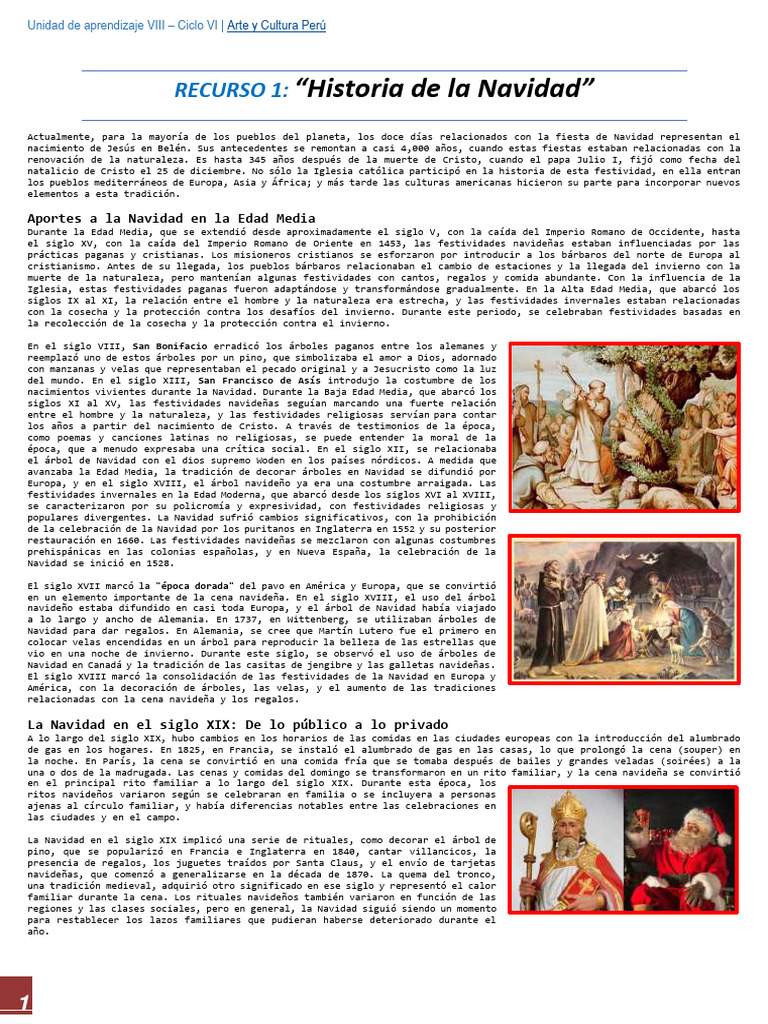 Recurso 1 - Historia de La Navidad | PDF | Nochebuena | Navidad