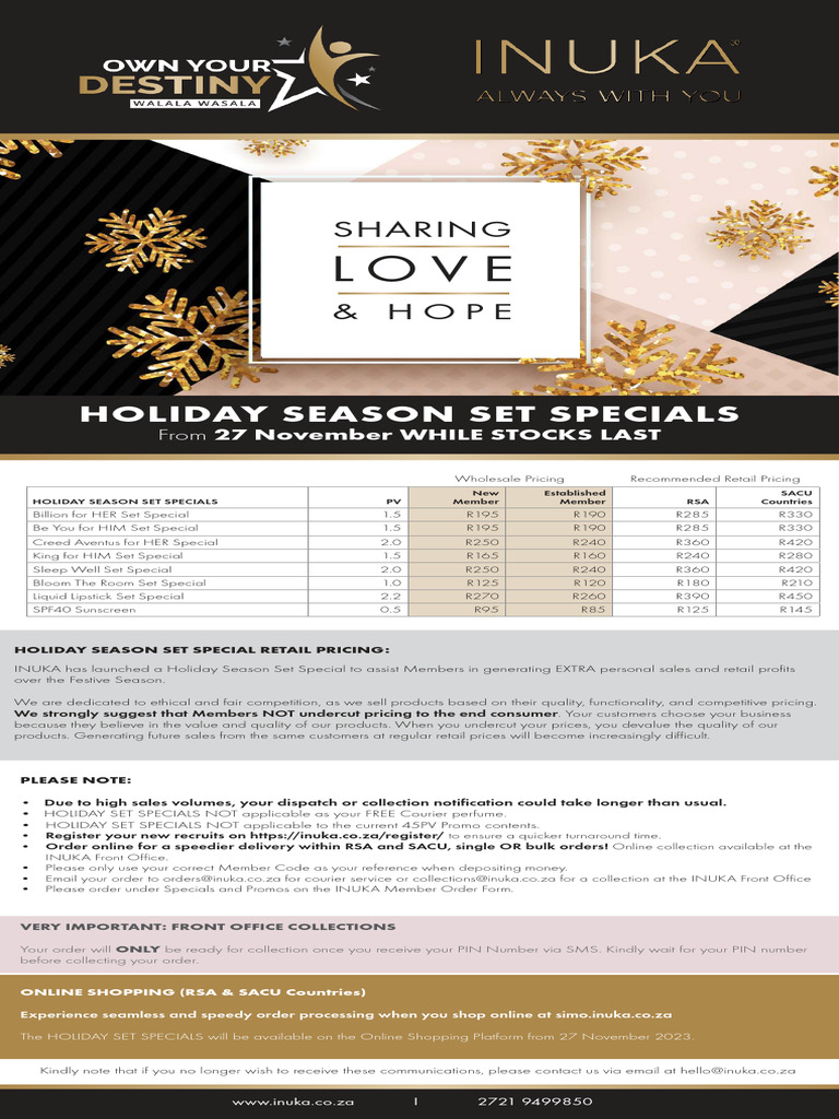 INUKA Communication HolidaySeasonSetSpecials 2023 | Download Free PDF ...