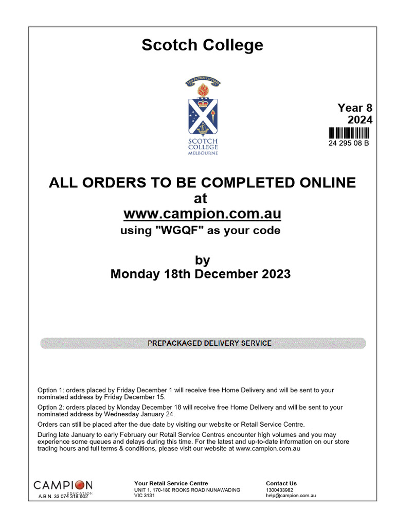 Scotch Final PDF Year 8 | PDF | Textbook | Equipment